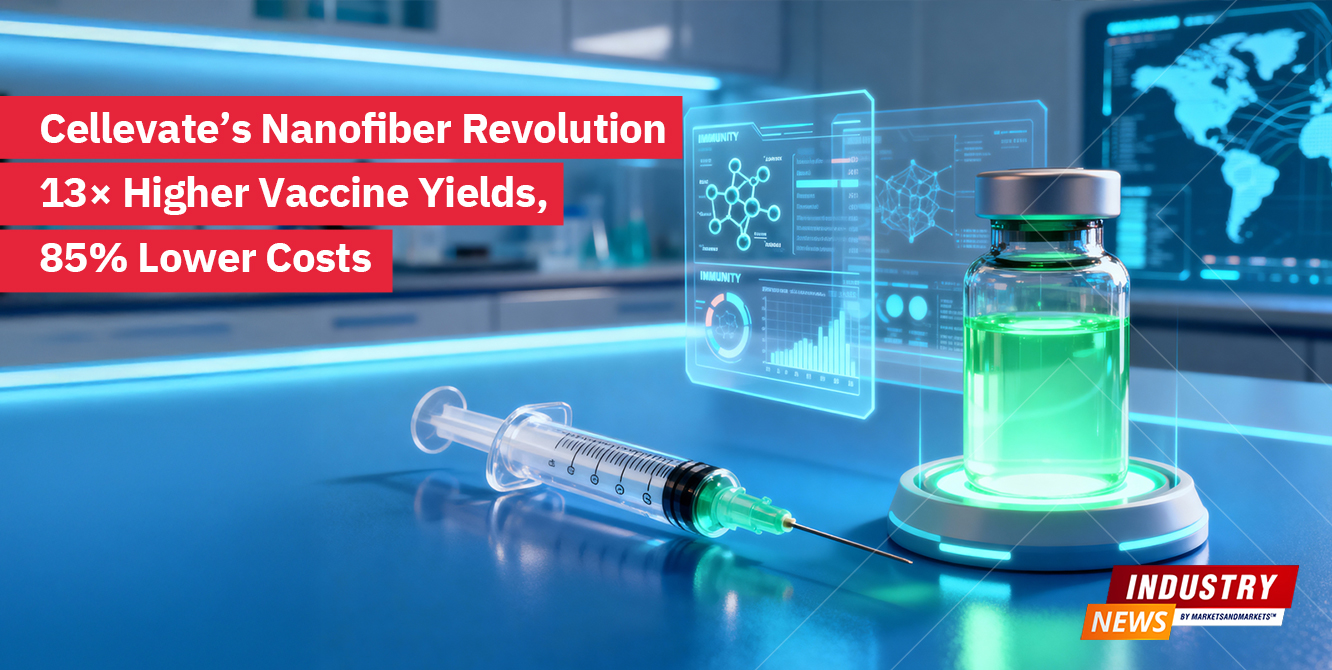 Cellevate’s Nanofiber Revolution 13× Higher Vaccine Yields, 85% Lower Costs